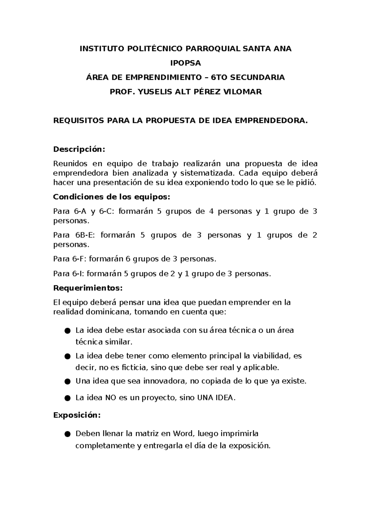 Micro-empresa - Jfufjd - INSTITUTO POLITÉCNICO PARROQUIAL SANTA ANA ...