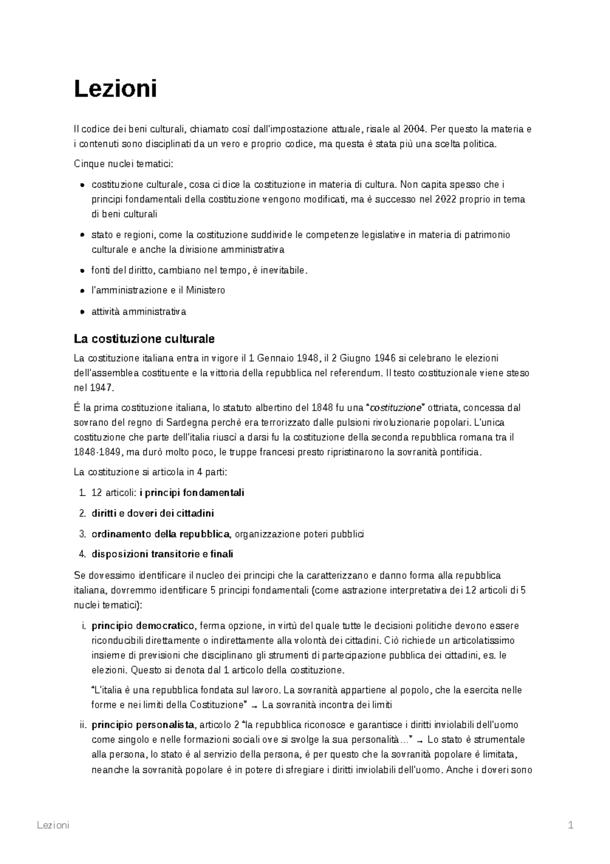 Legislazione - Dispensa realizzata con appunti presi a lezione e ...
