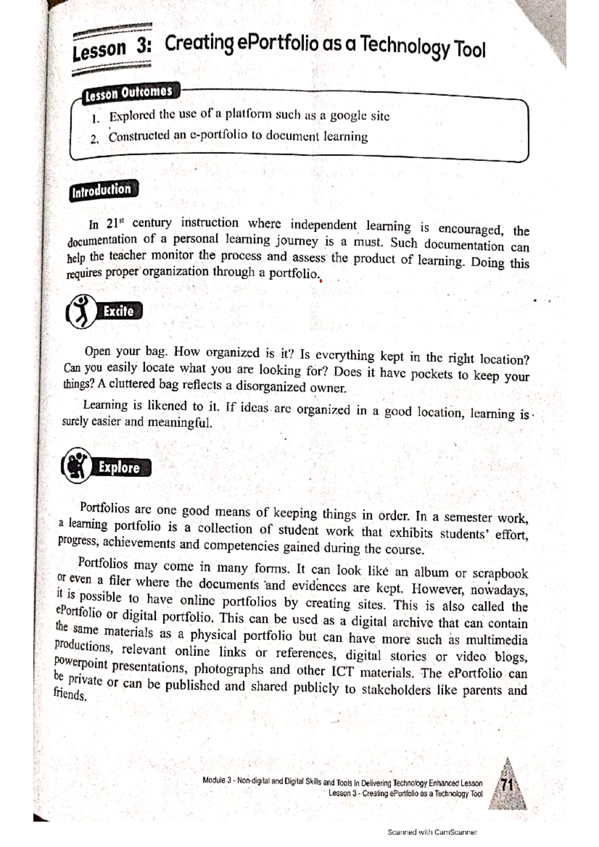 Module 5 TTL 1 - Lesson 3: Creating ePortfolio as a Technology Tool ...