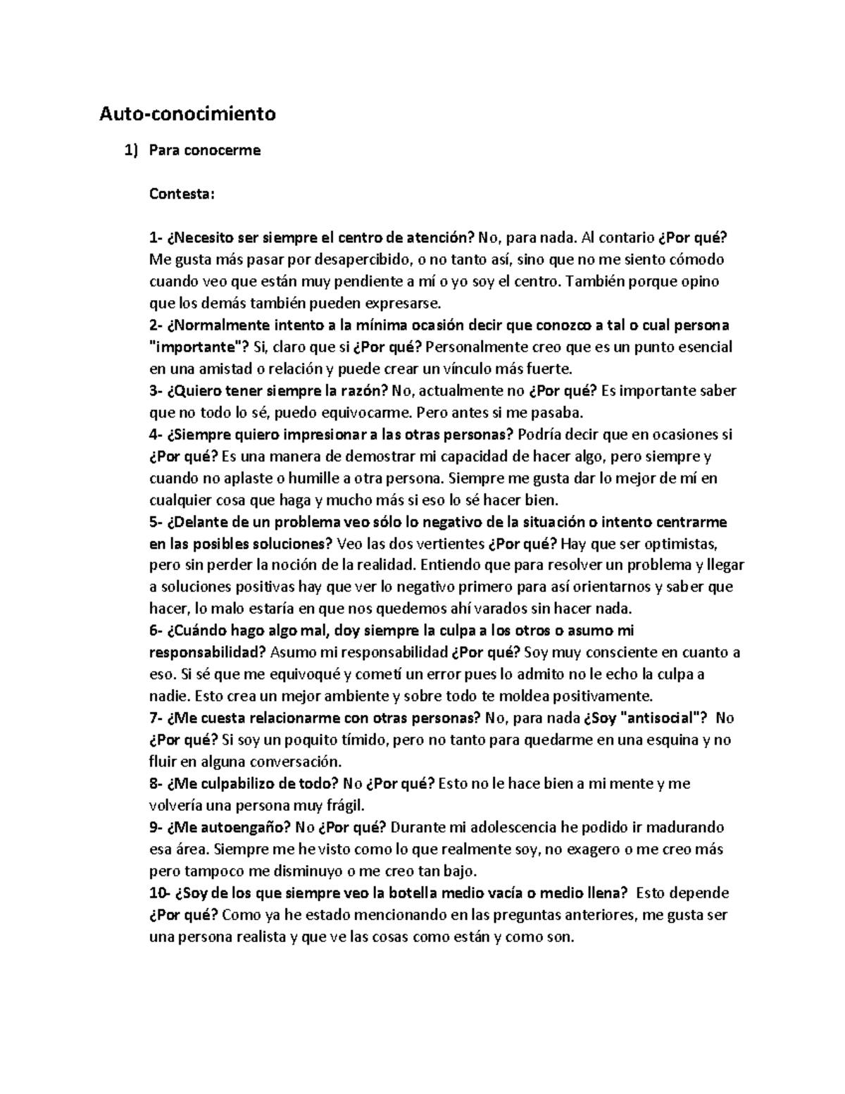 Autoconocimiento | Habla sobre mi autoconocimiento, sobre quoen soy ...