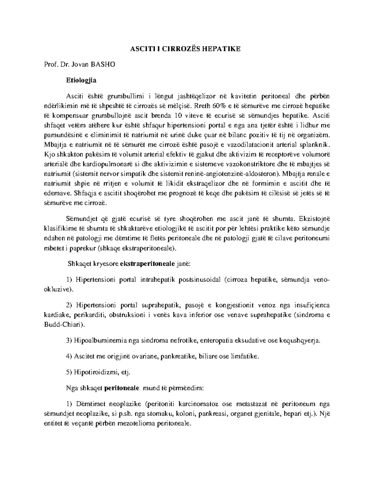 Asciti i cirrozës hepatike (Studentët) - ASCITI I CIRROZËS HEPATIKE ...