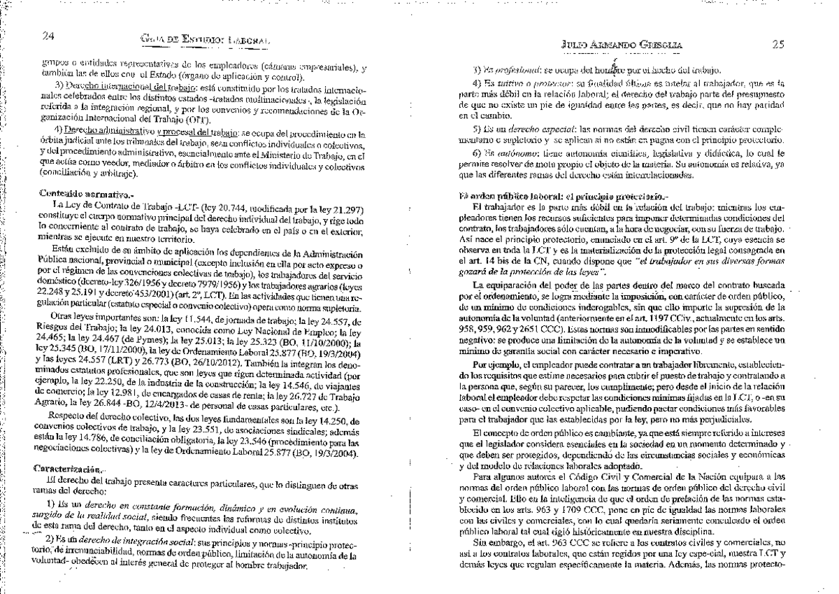 Texto Laboral - Art 14 bis explicado - 24 GUIA DE ESTUDIO: LABORAL ...