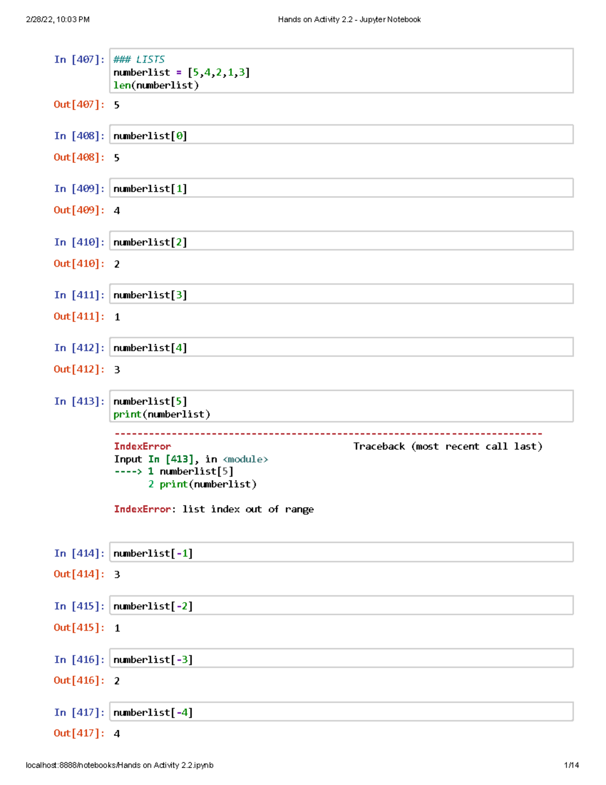Hands-on-Activity 2.2 - Sequence and Mapping Types - Jupyter notebook ...