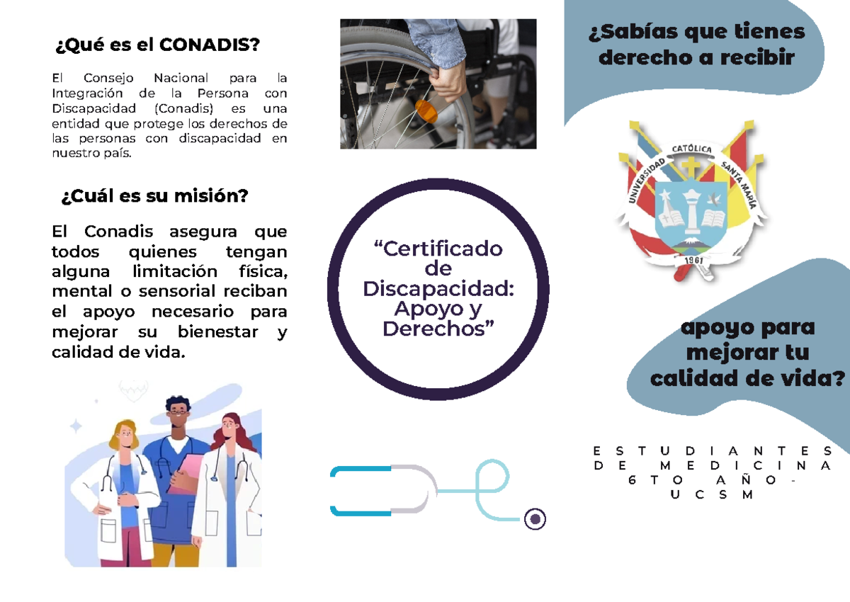Triptico Conadis - ¿Sabías que tienes derecho a recibir hospital@mail ...