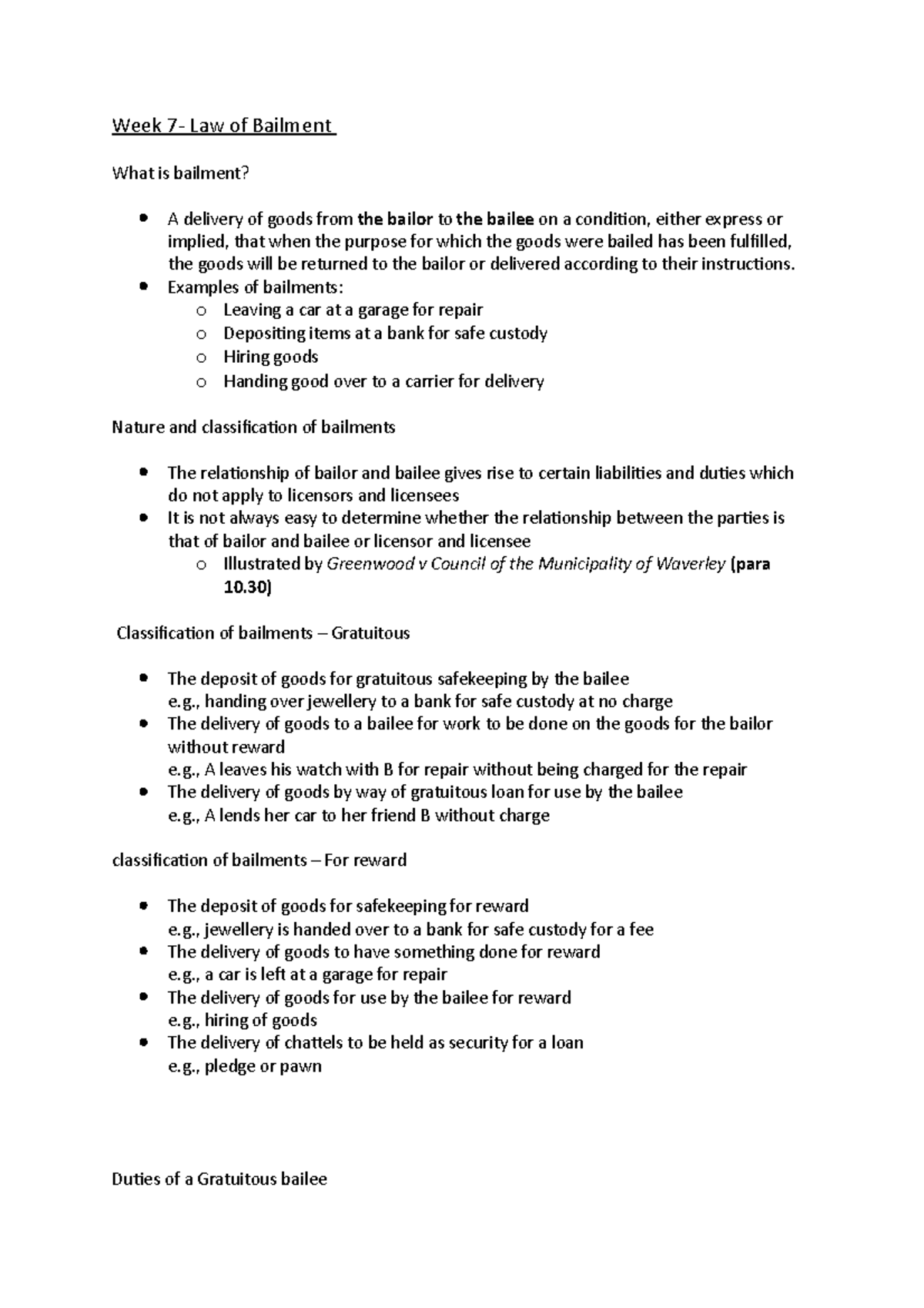week-7-notes-week-7-law-of-bailment-what-is-bailment-a-delivery