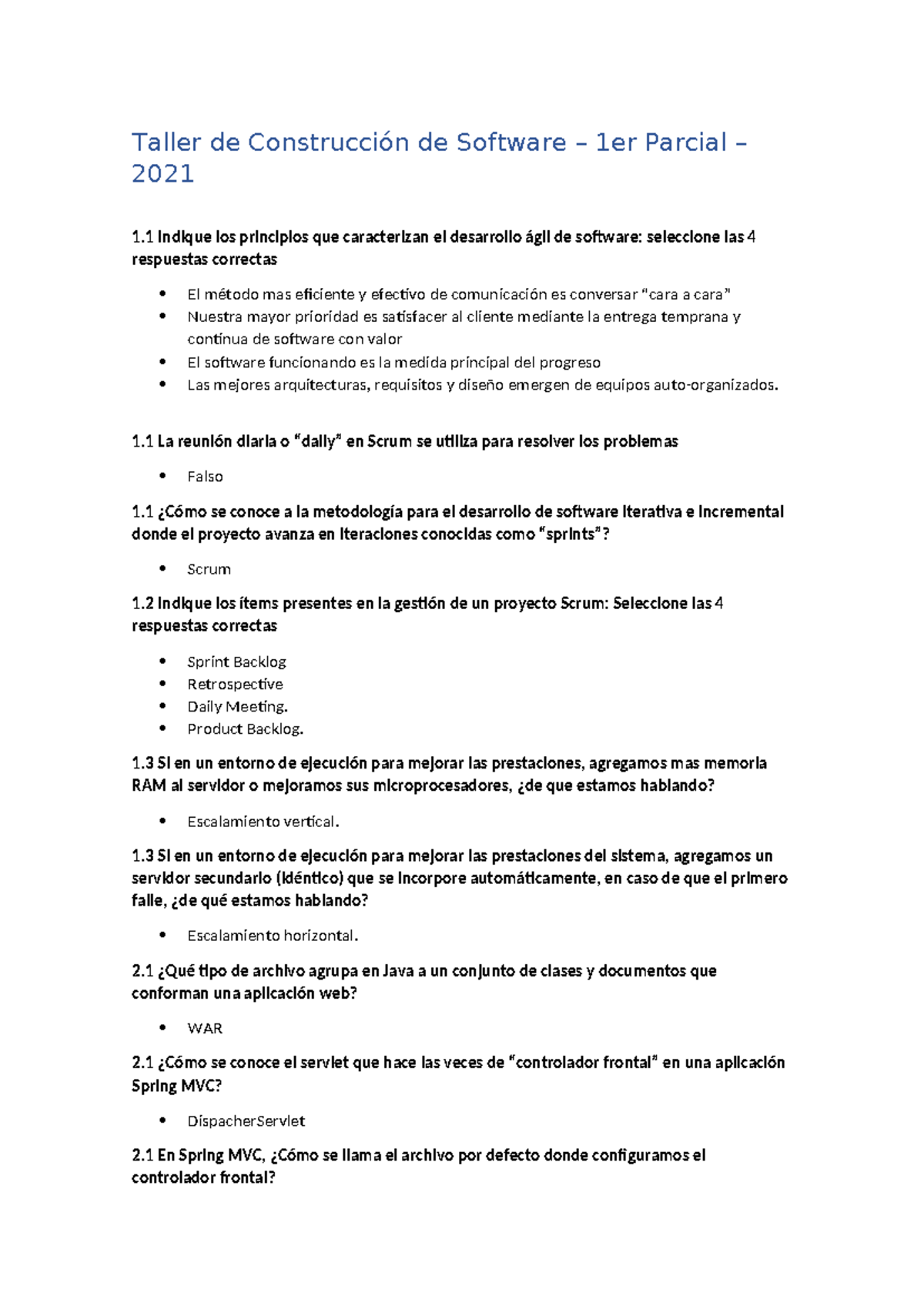 Taller de Construcción de Software Parcial 1 - Taller de Construcción de Software – 1er Parcial ...