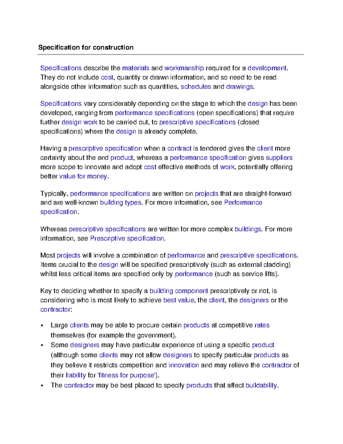 Specification for Construction - Specification for construction ...