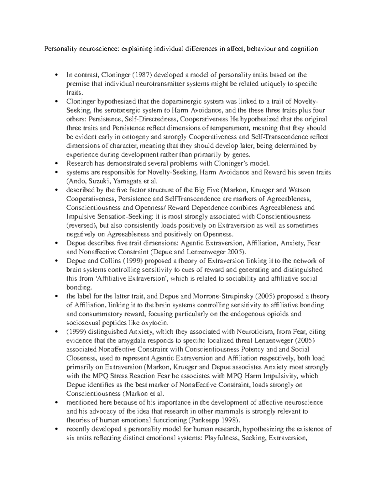 Personality neuroscience - Part Two - Personality neuroscience ...