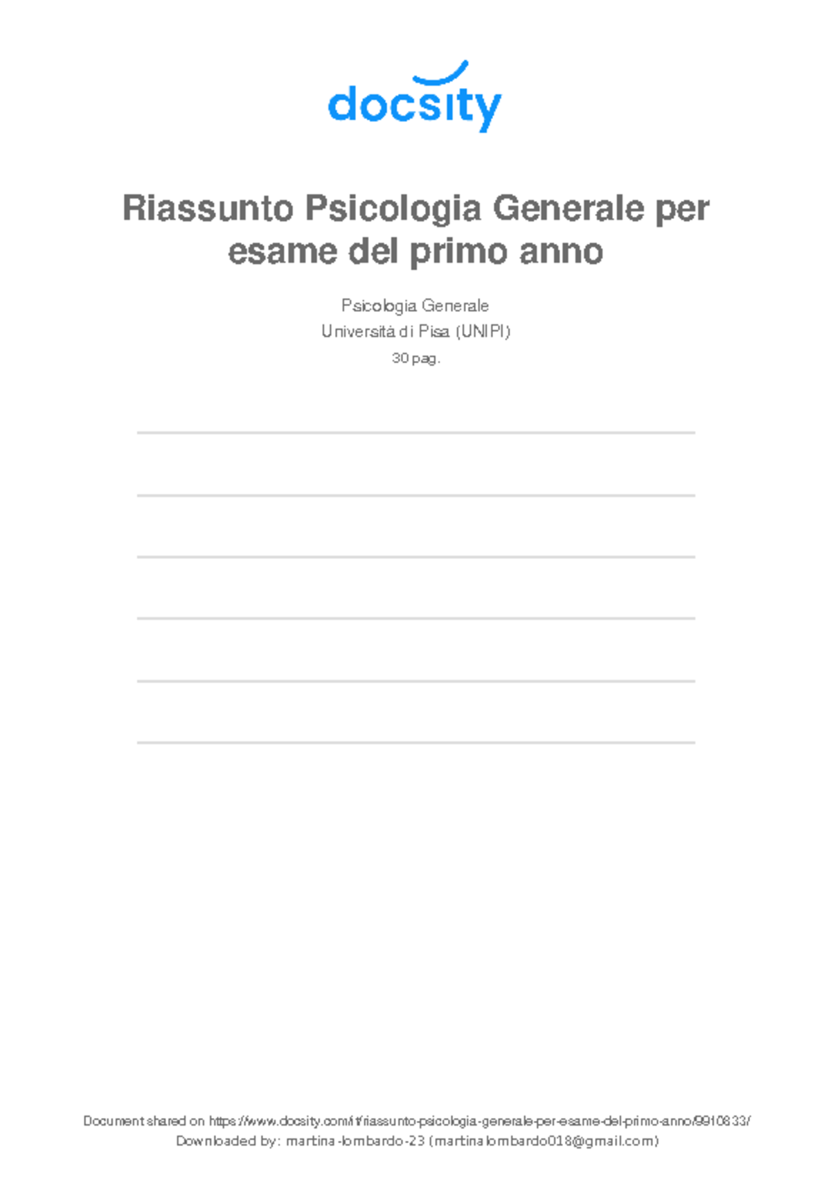 Docsity riassunto psicologia generale per esame del primo anno ...