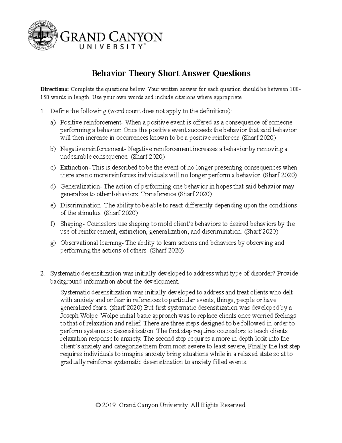 PCN 365 RS T3Behavior Theory Short Answer Questions - Behavior Theory ... PCN 365 RS T3Behavior Theory Short Answer Questions - Behavior Theory ...