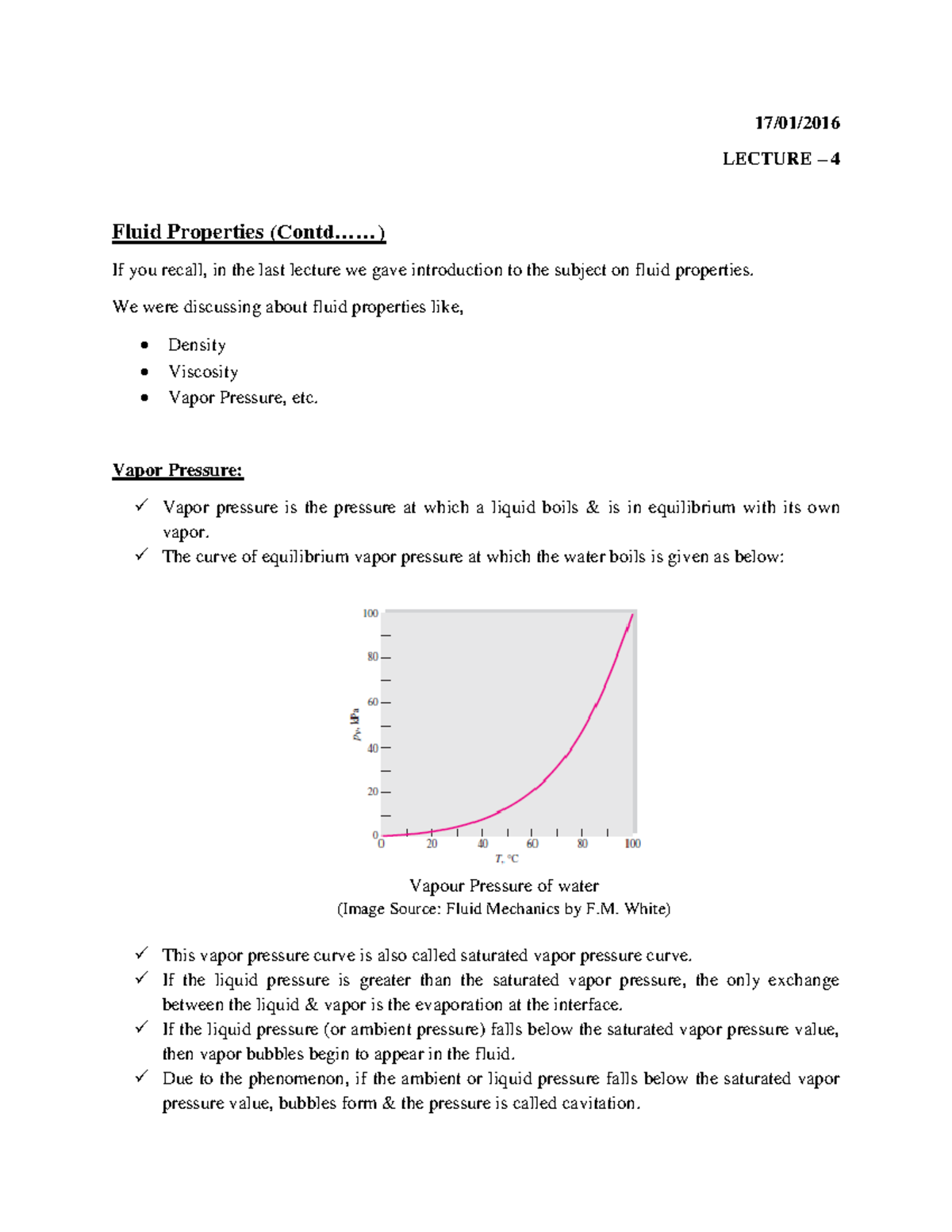 Lecture 4 Fluid Properties-2 - 17/01/ LECTURE – 4 Fluid Properties ...