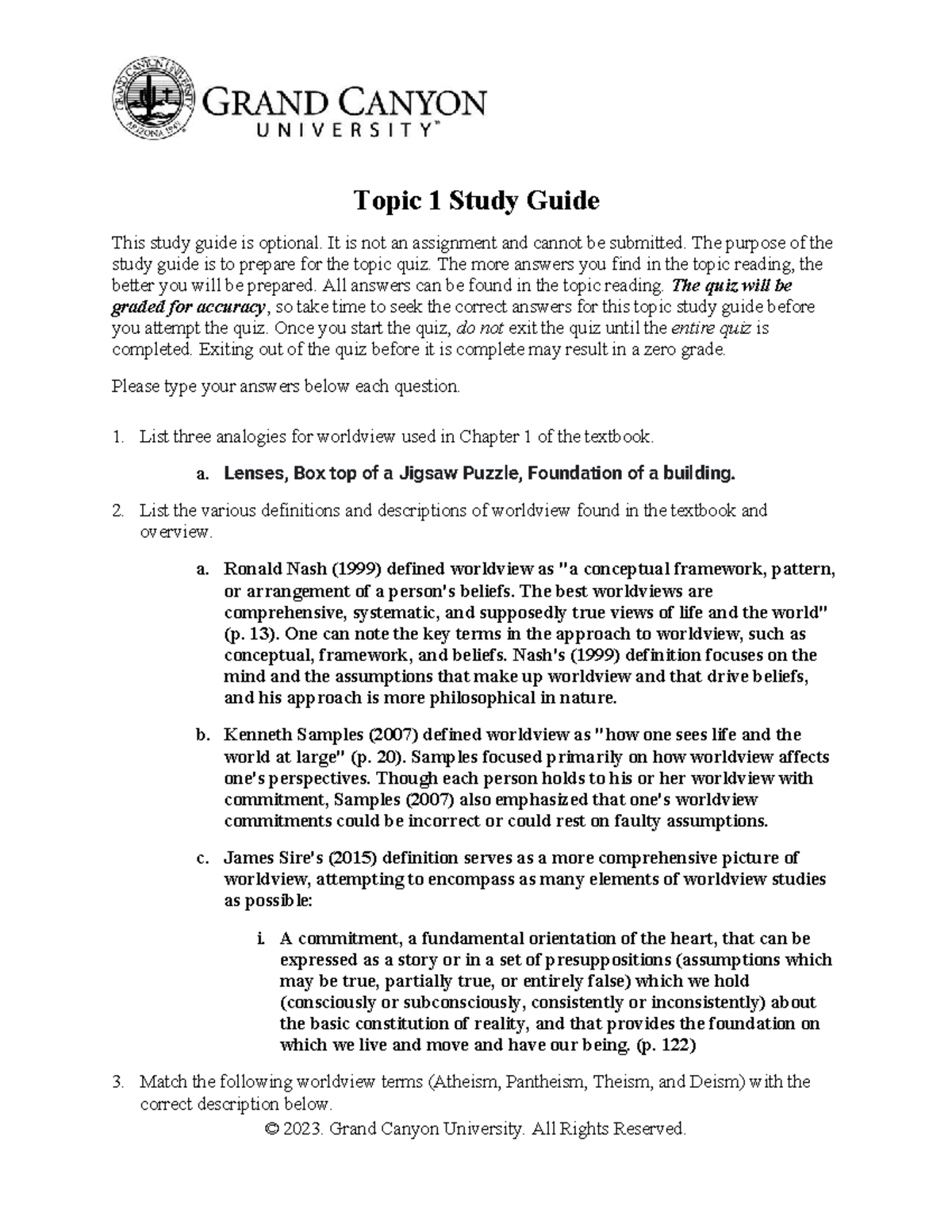 CWV 101 301 RS T1Study Guide Online - Topic 1 Study Guide This study ...