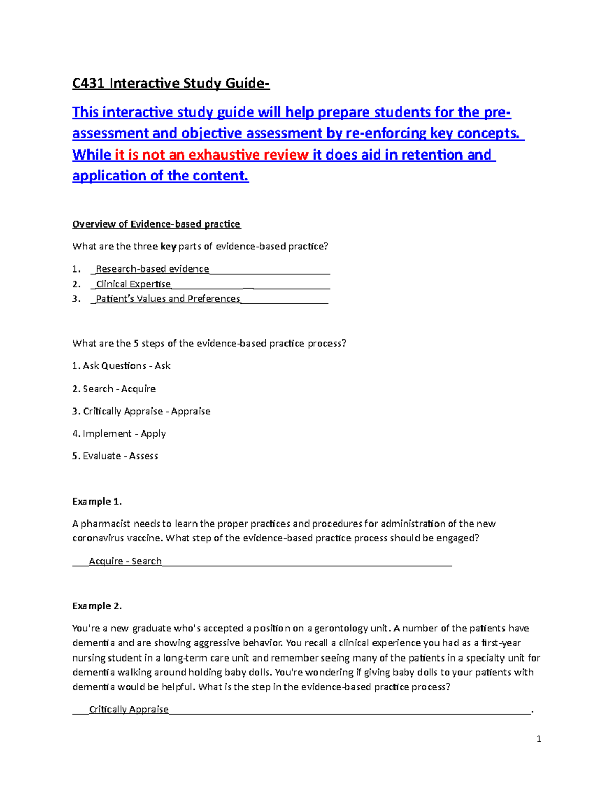 C431 Interactive Study Guide w-Answers - C431 Interactive Study Guide ...