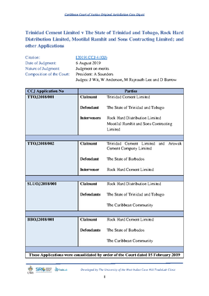 The Caribbean Court of Justice (CCJ) And Its Importance to the Regional ...