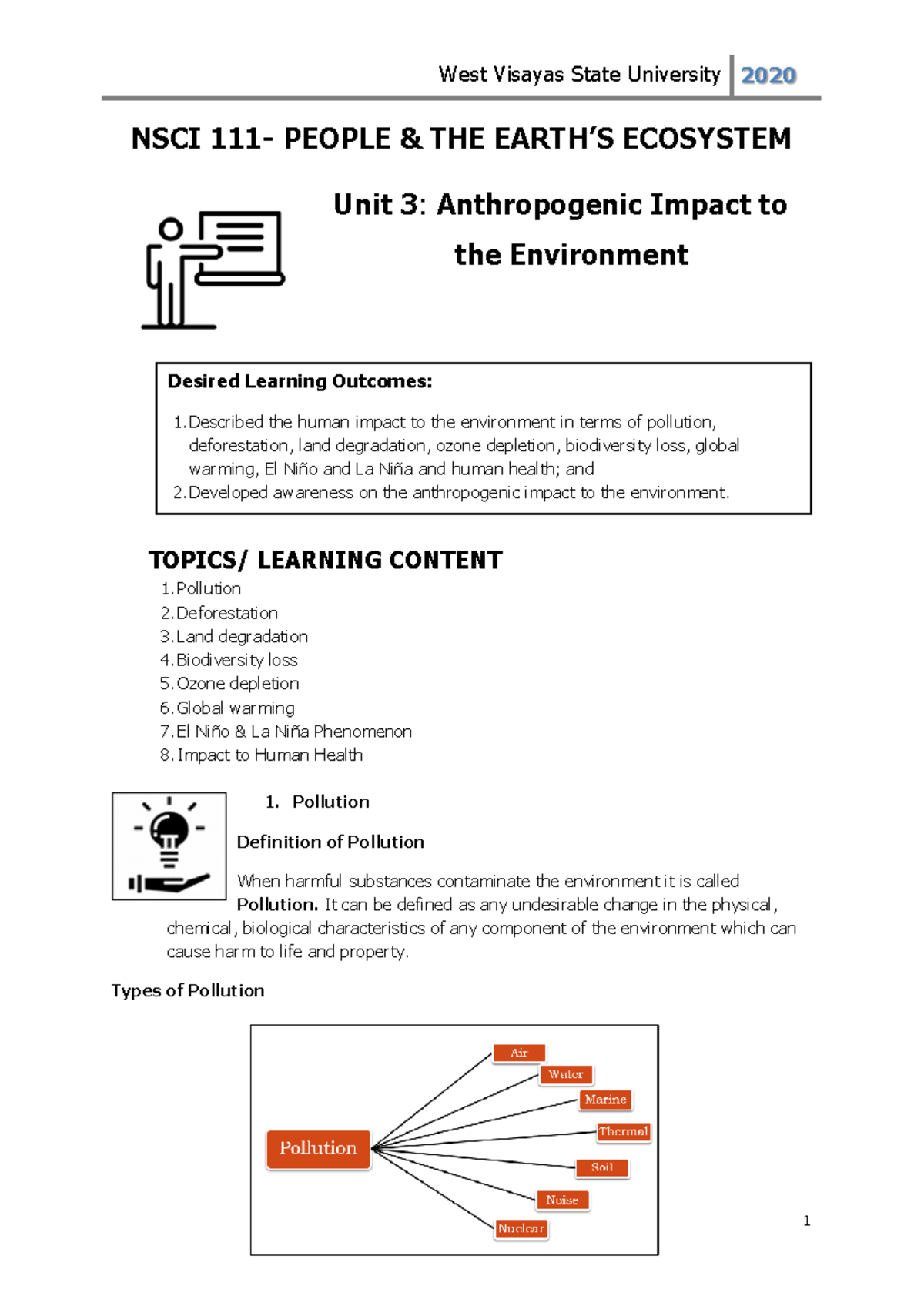 UNIT 3 NSCI III - This subject teach about psychology of one person ...