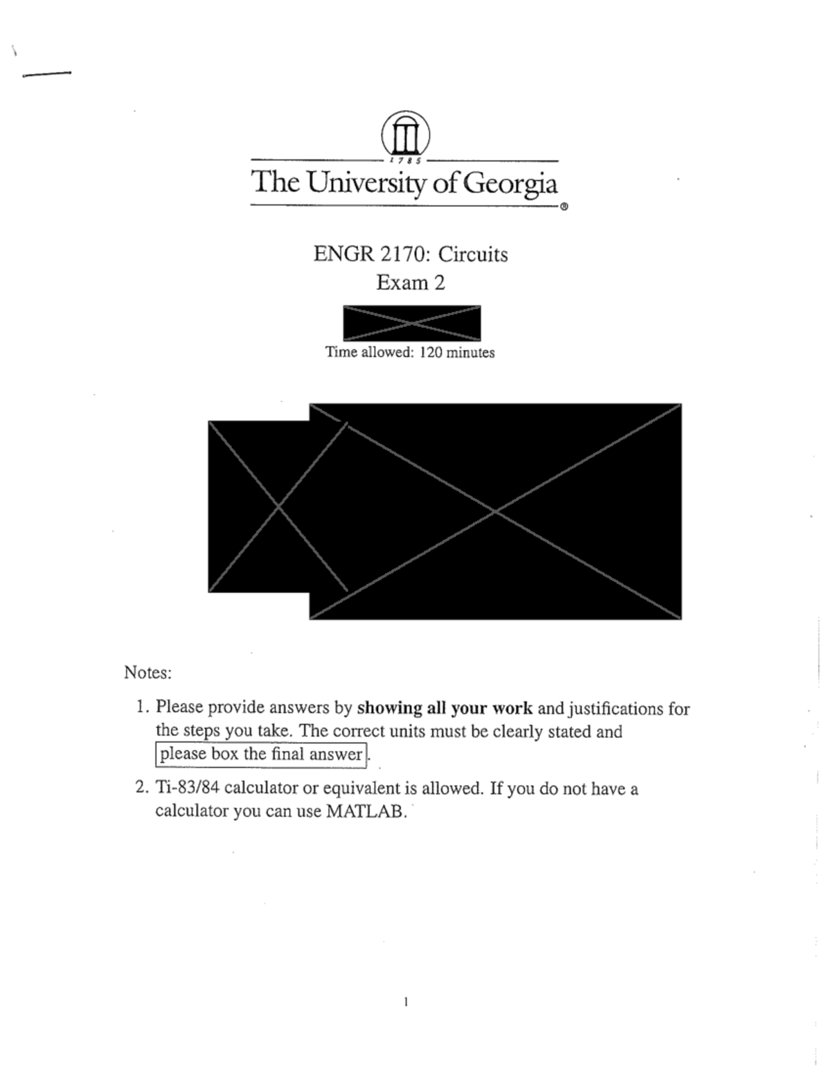 ENGR 2170 Circuits Test 2 - ENGR 2170 - Studocu