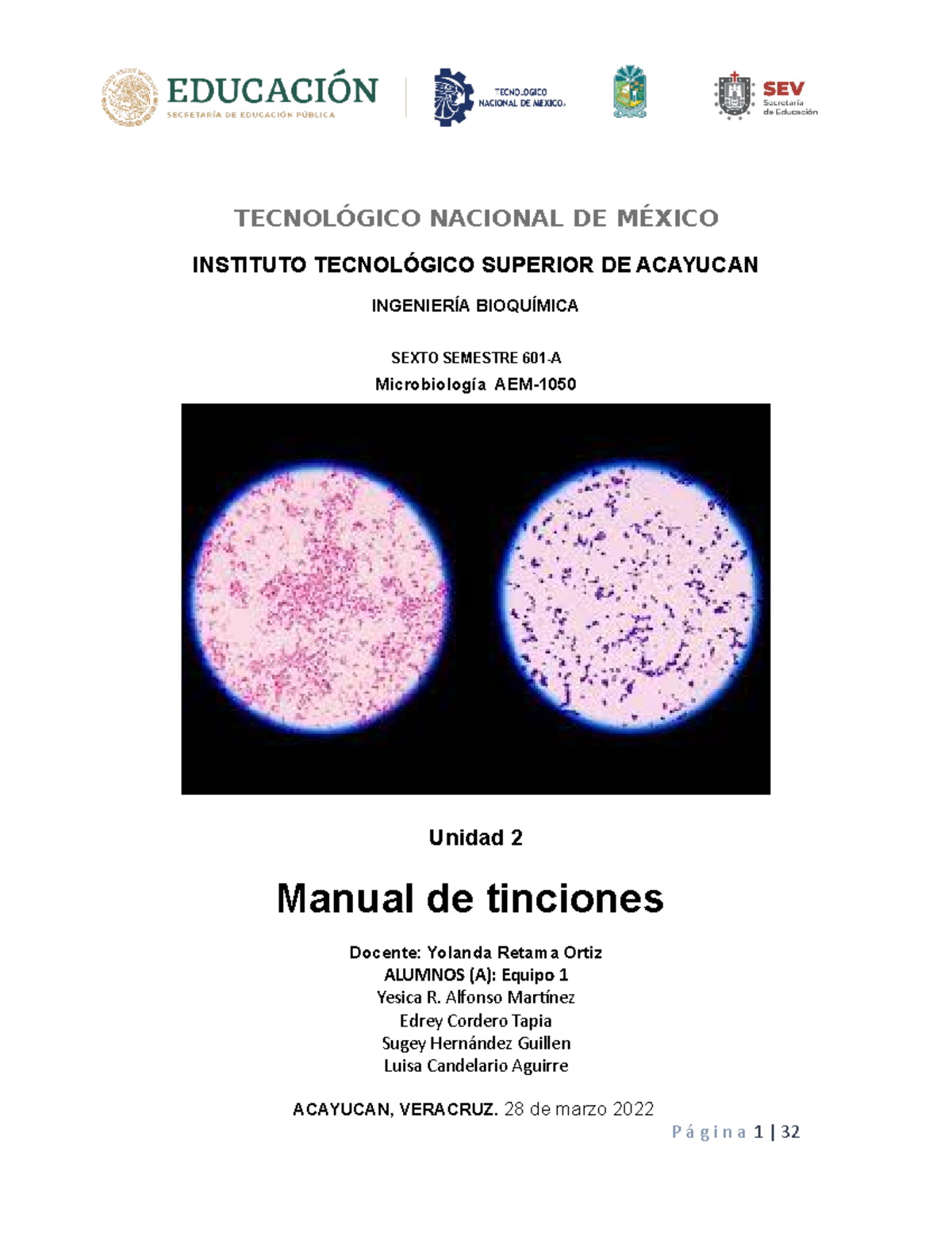 Manual de diferentes Tipos de tinciones en el laboratorio de química ...