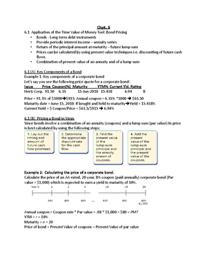 BA 385-Chapter 8 notes - Chapter 8: Risk and Return In this chapter, we ...