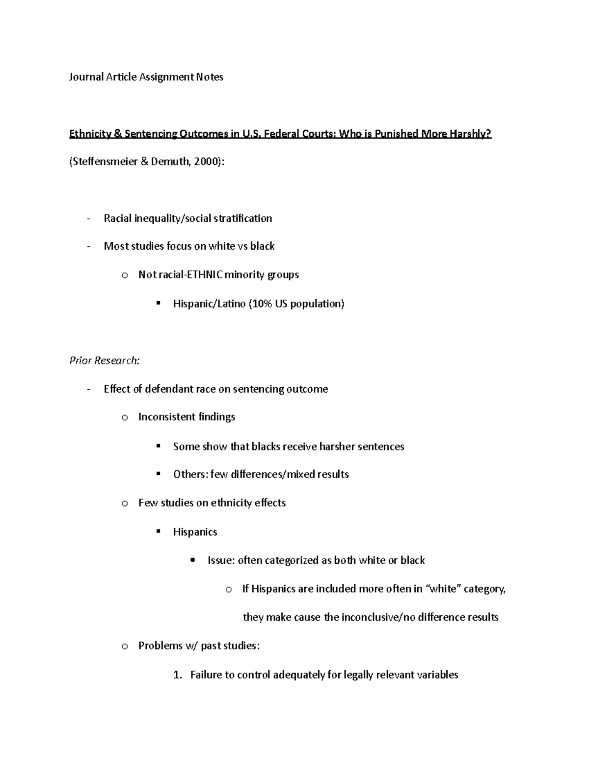 Journal Article Assignment Notes - Journal Article Assignment Notes ...