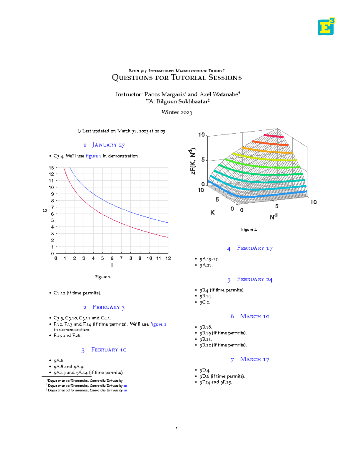 Tutorial Questions Econ 303 Intermediate Macroeconomic Theory I Questions For Tutorial