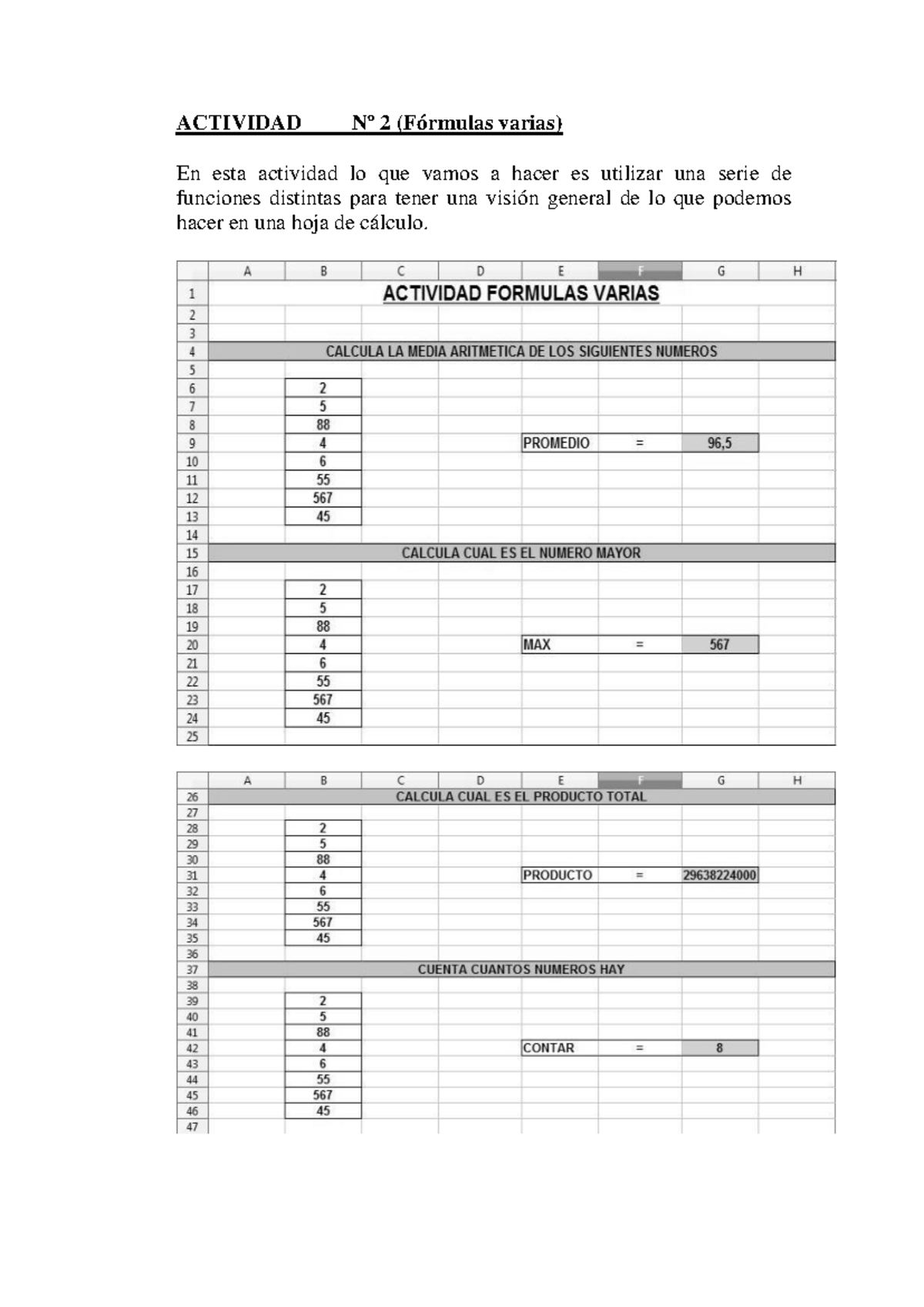 Act. 2 Hoja de Cálculo - Como hacer una oja de cálculo en excel ...