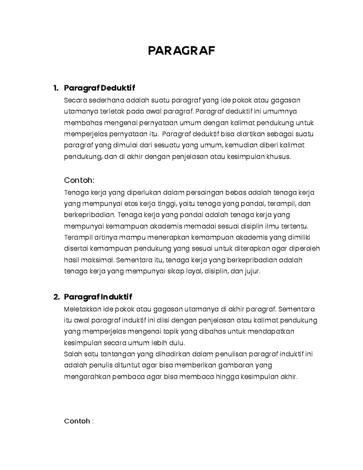 Quiz-Paragraf - Quiz bahasa indonesia tentang paragraf - PARAGRAF 1 ...