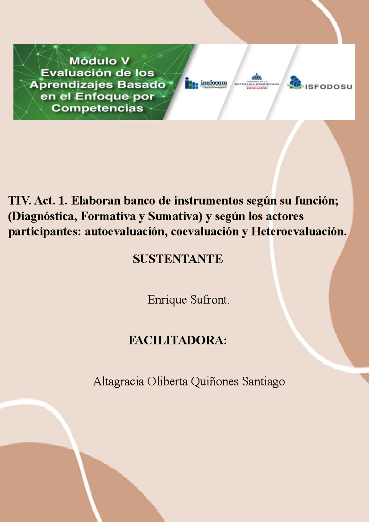 TIV-act 1-Sufront - TIV. Act. 1. Elaboran banco de instrumentos según ...