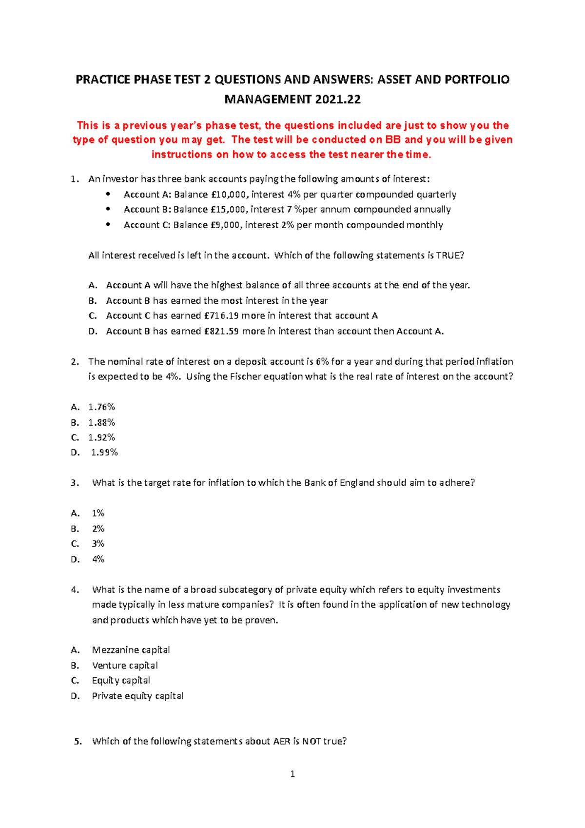 Practice phase test 2 2021.22 Q ONLY - PRACTICE PHASE TEST 2 QUESTIONS ...