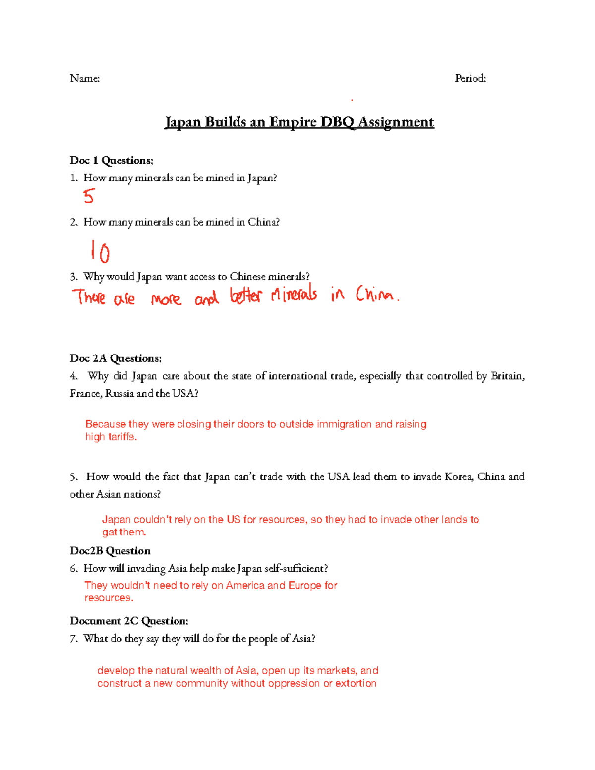 Japanese+Expansion+DBQs+-+Worksheet - Name: Period: Japan Builds an ...