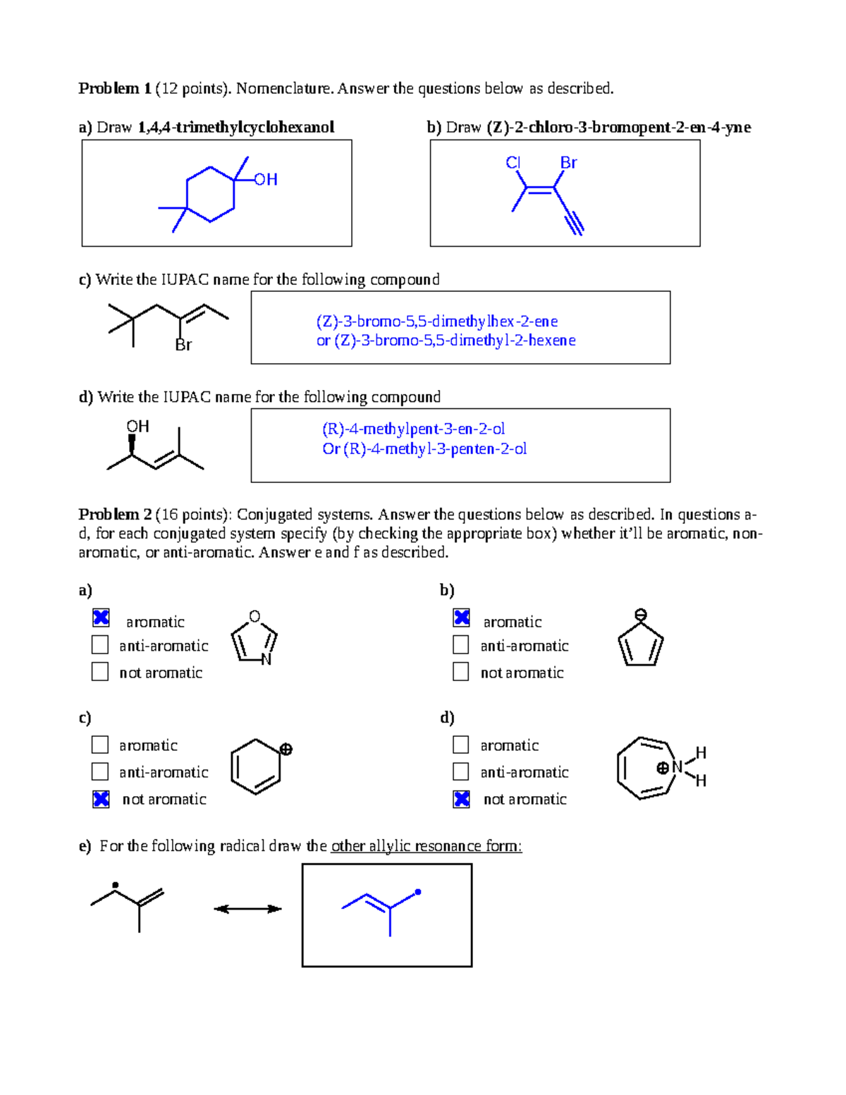 Final F2022 key - Provided by my professor to help with studying. NOT ...