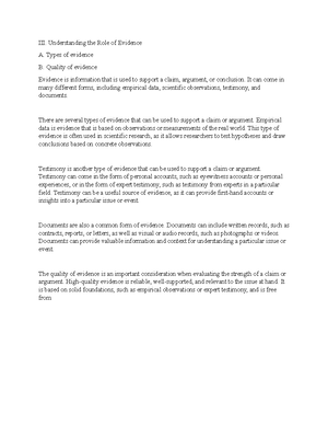Basics of scientific arguments 1 - I. Introduction A. Definition of ...