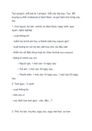 1 Thuc Hanh 2-Interface - Write a program to demonstrate Inheritance. Define a base class ...