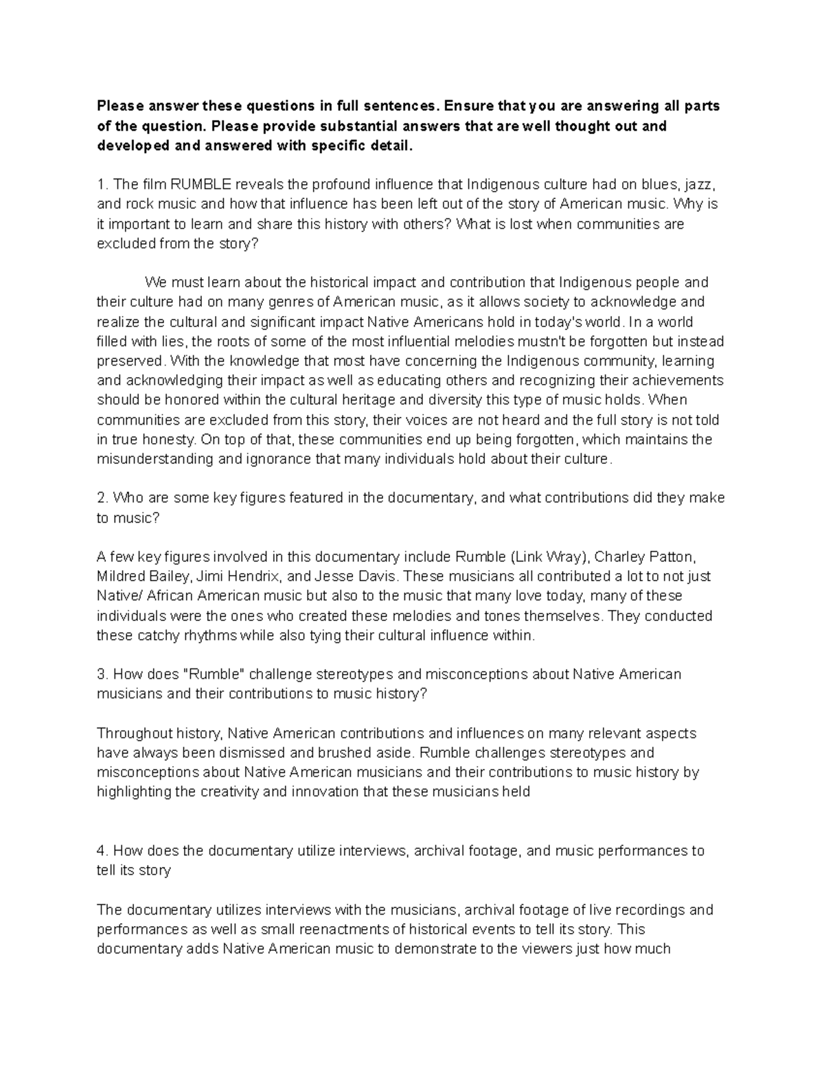 Copy of NBE Rumble Response - Please answer these questions in full ...