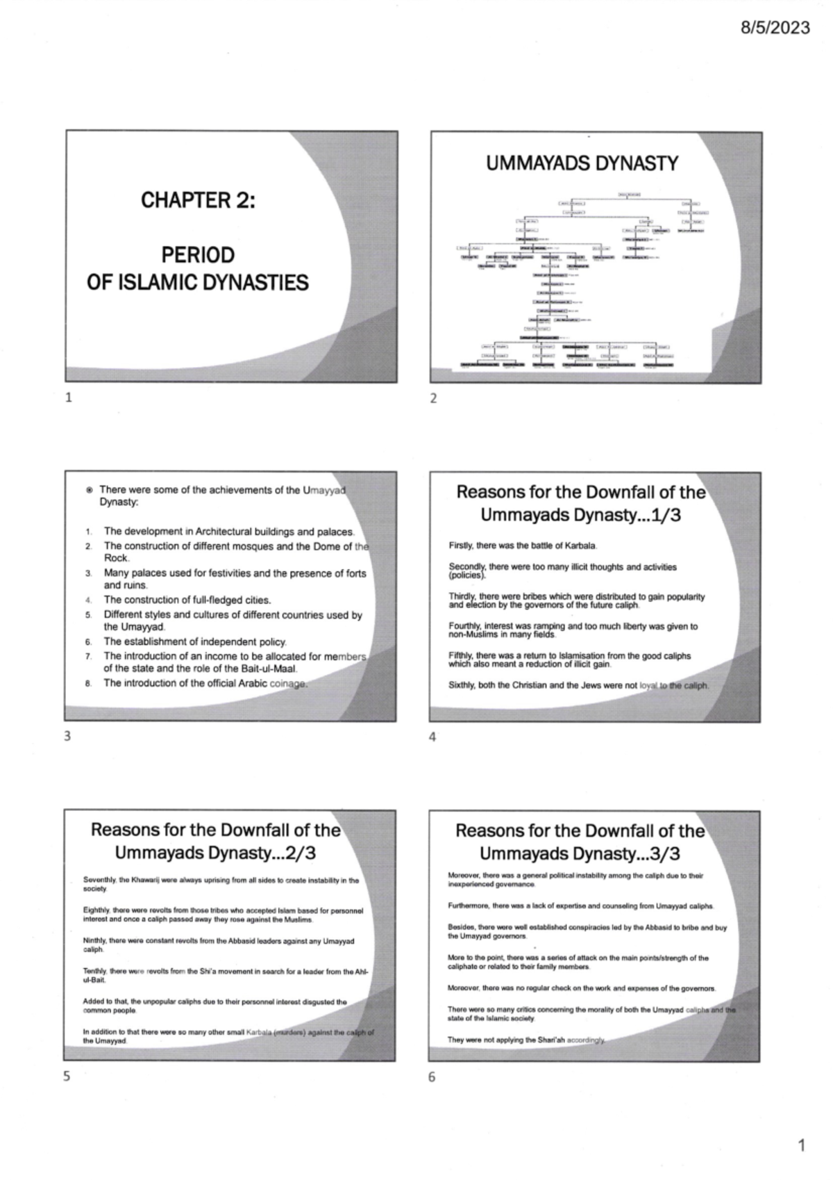 Syariah Chapter 2 Period Of Islamic Dynasties - Foundation In Law - Studocu