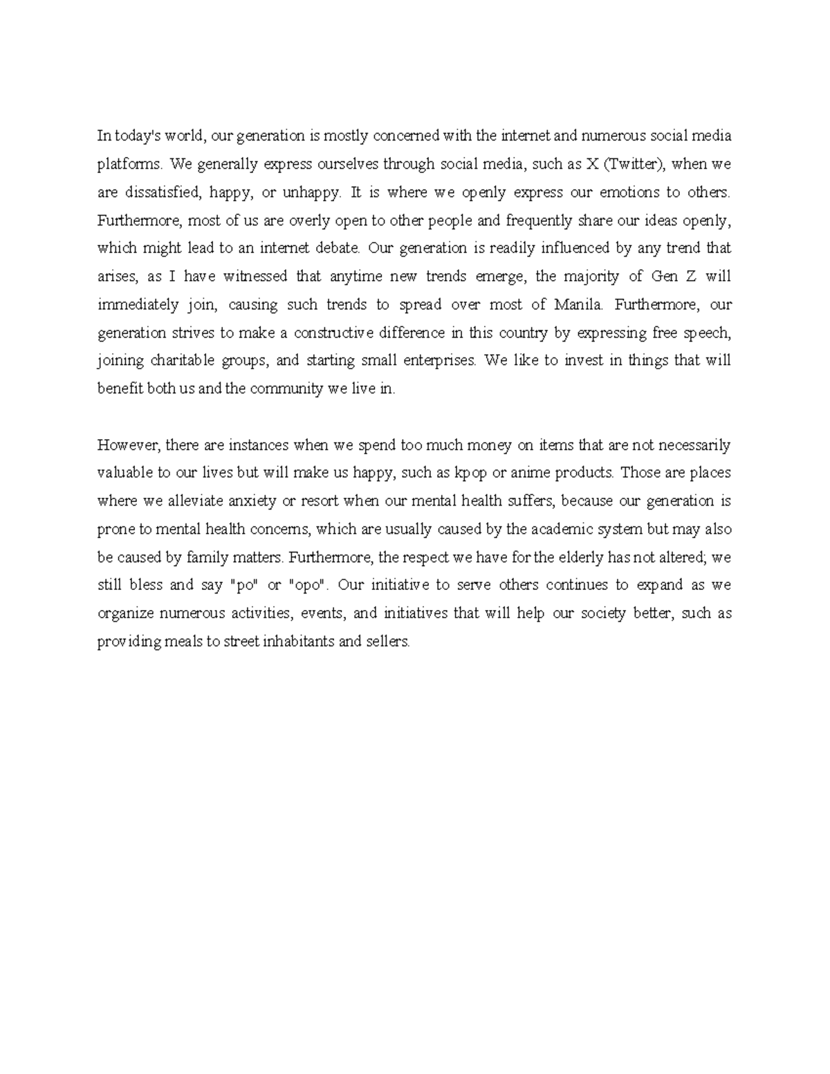 Personal Paper Generation - In today's world, our generation is mostly ...