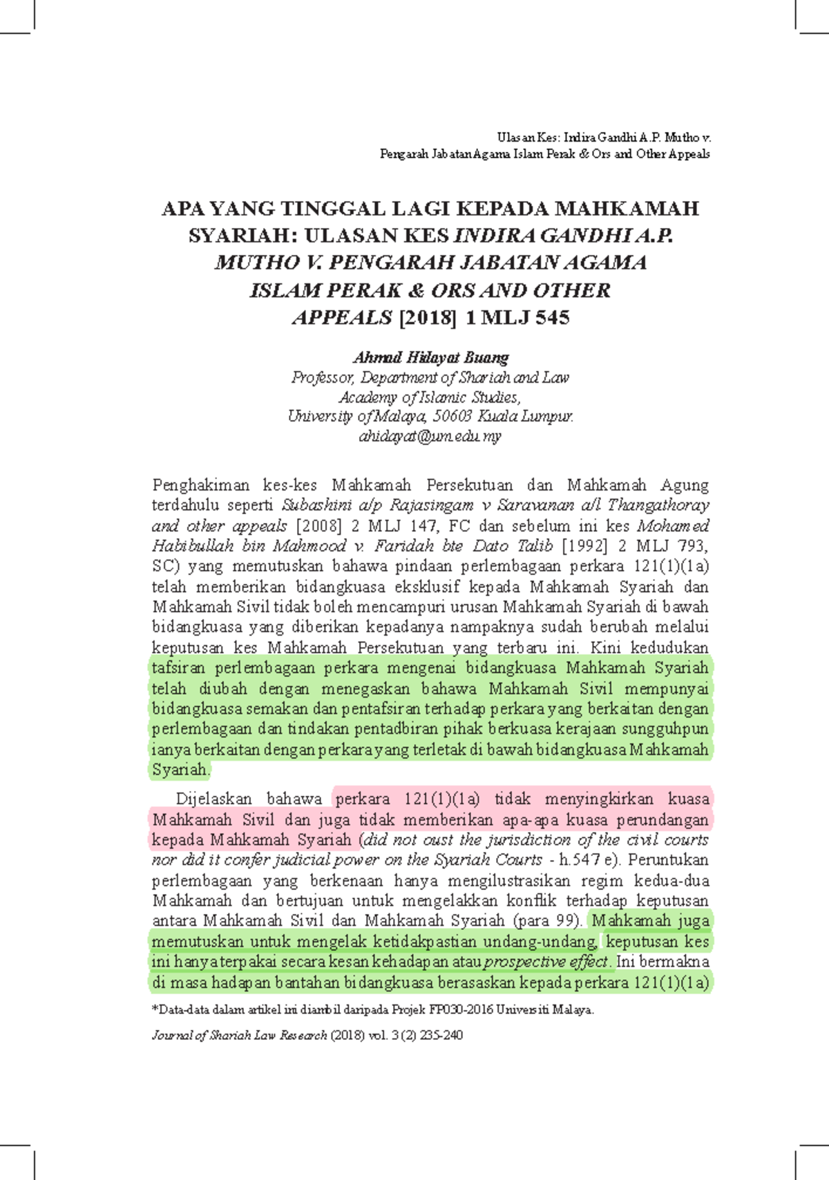 30436 - JUST - Ulasan Kes: Indira Gandhi A. Mutho v. Pengarah Jabatan ...