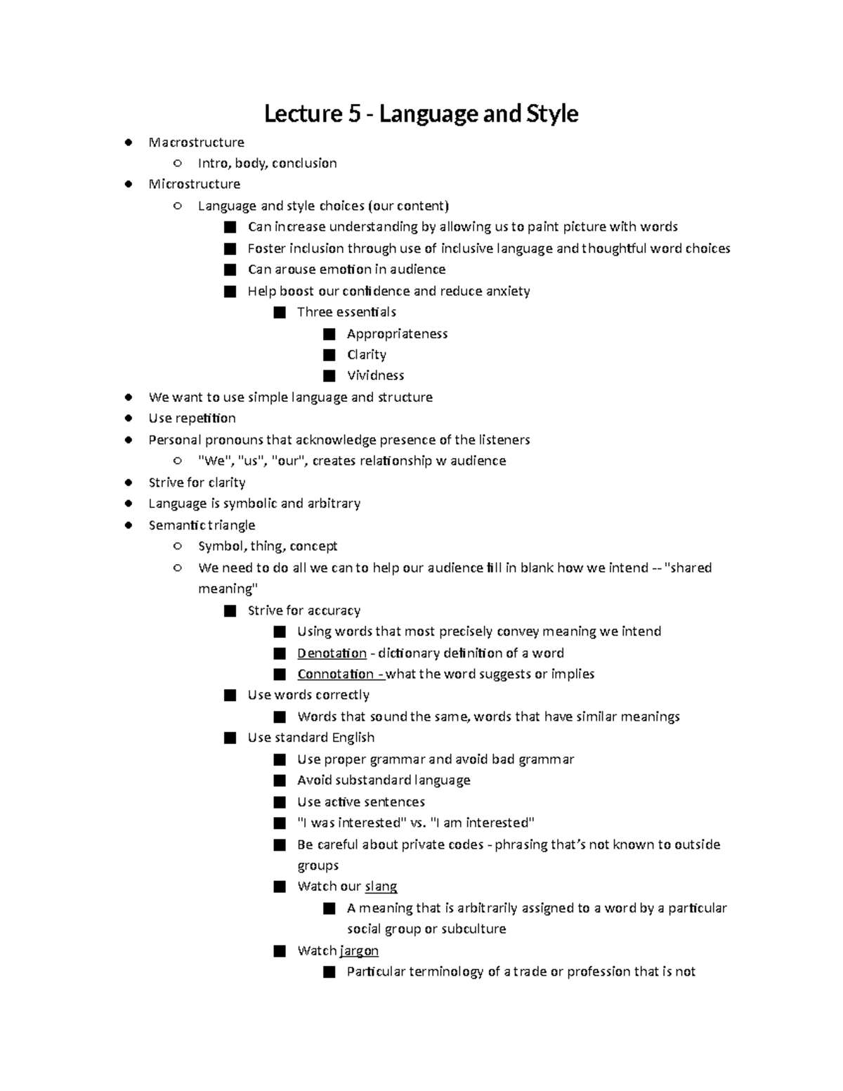 Lecture 5 - Language and Style - Lecture 5 - Language and Style ...