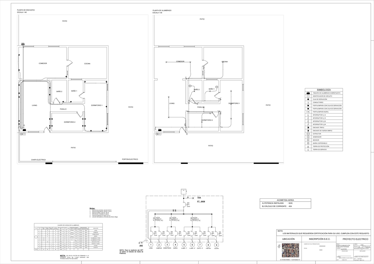 Plano Sec referencia examen con ric 18 para diagrama unilineal - T.D. I ...