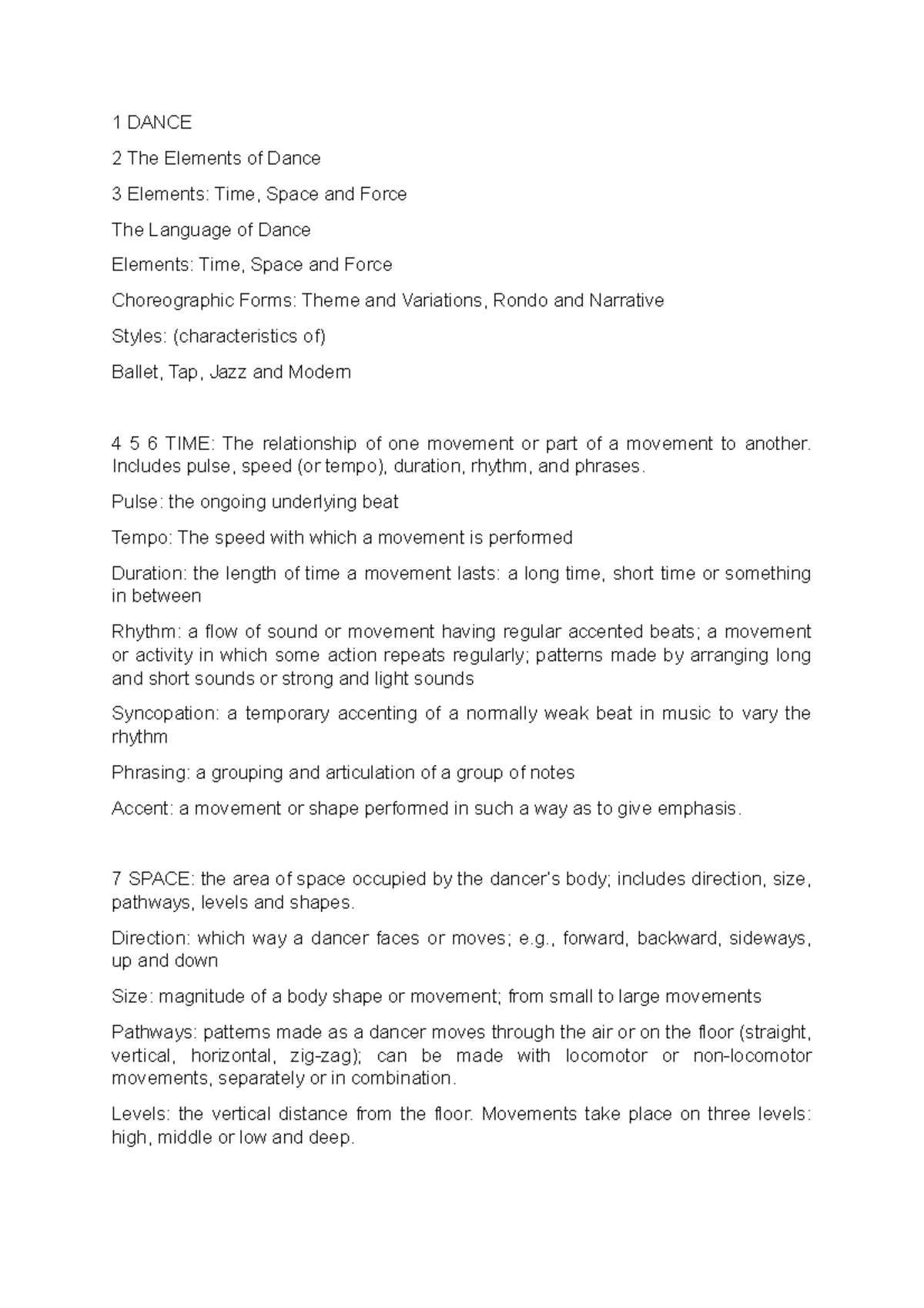 Introduction to Dance: Definition and Elements - BS Accountancy - UBian ...