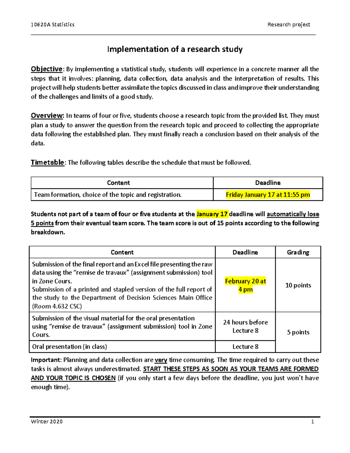 Statistics project W2020 - Warning: TT: undefined function: 32 Implementation of a research ...
