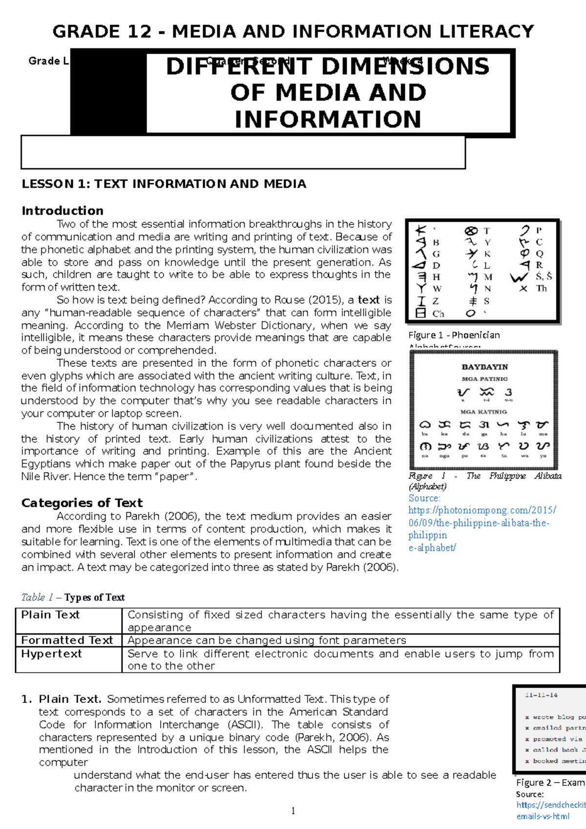 Grade 12 Media and Information Literacy Q2 W4 - Figure 2 – Examp Source ...