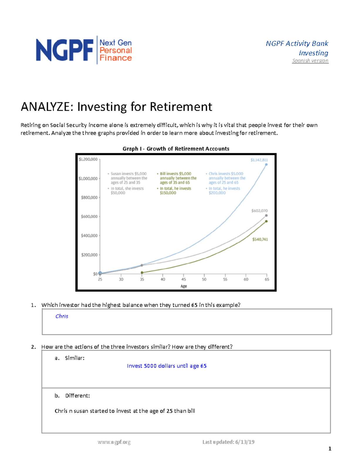 Copy of Module Five Assignment Investing for Retirement lov - NGPF ...
