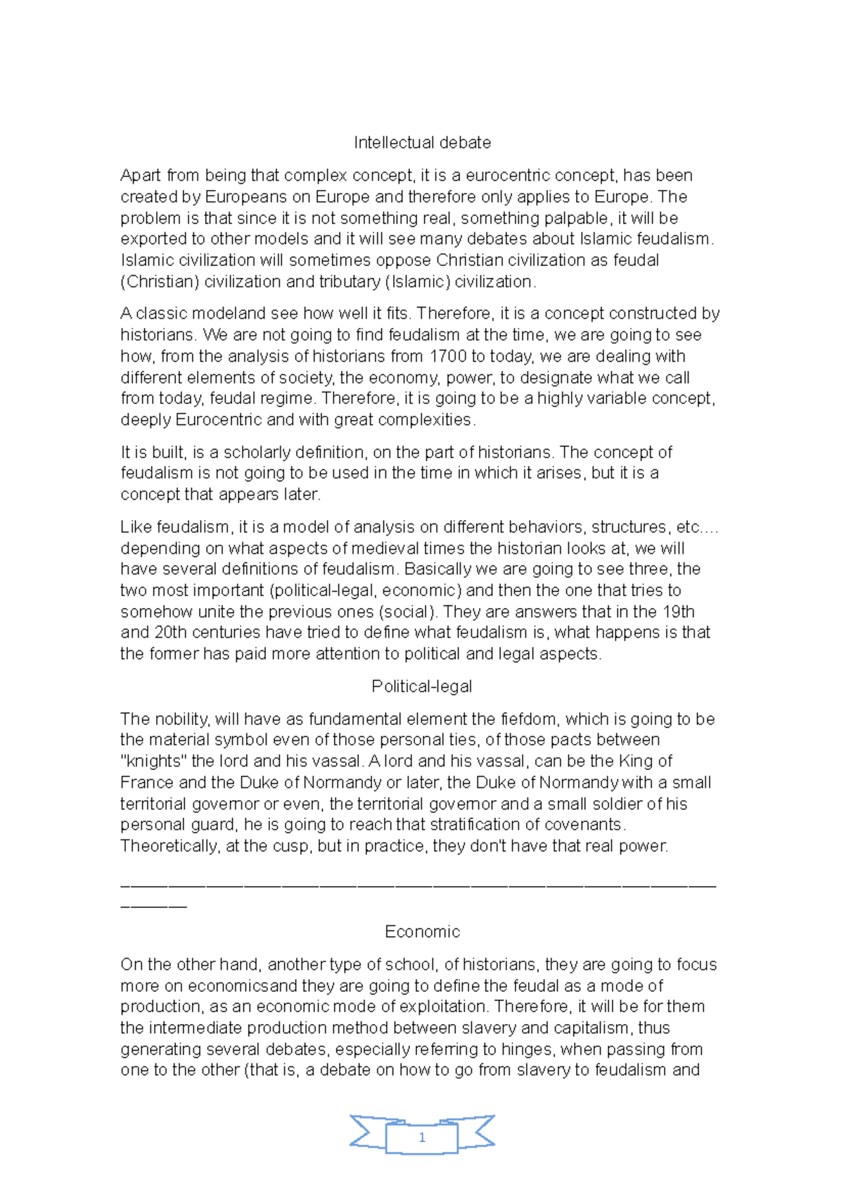 Unit 6 Sociology of Work - Intellectual debate Apart from being that ...