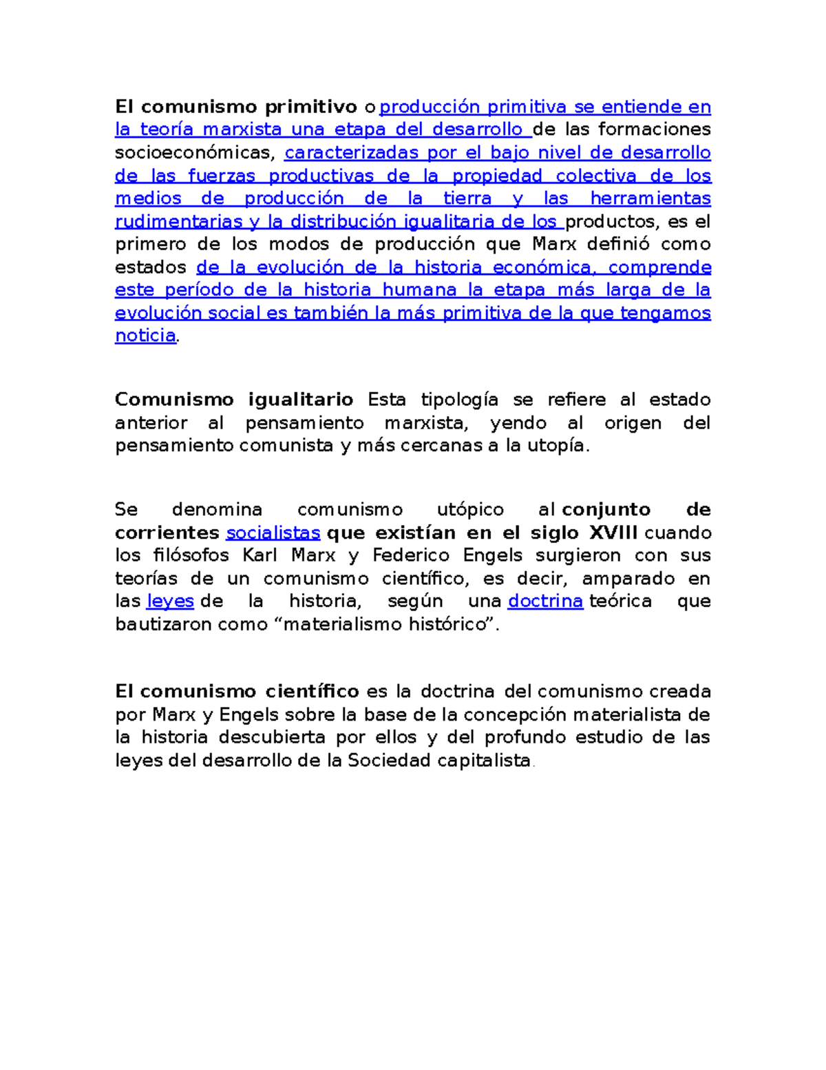 Tipos de Comunismo - Està bueno - El comunismo primitivo o producción ...