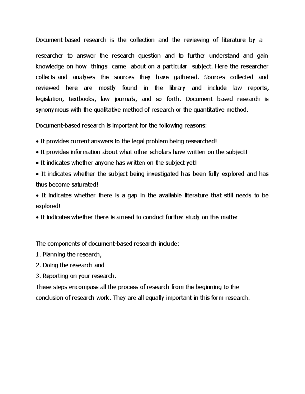 Research test - information on how to answer tests - Document-based ...