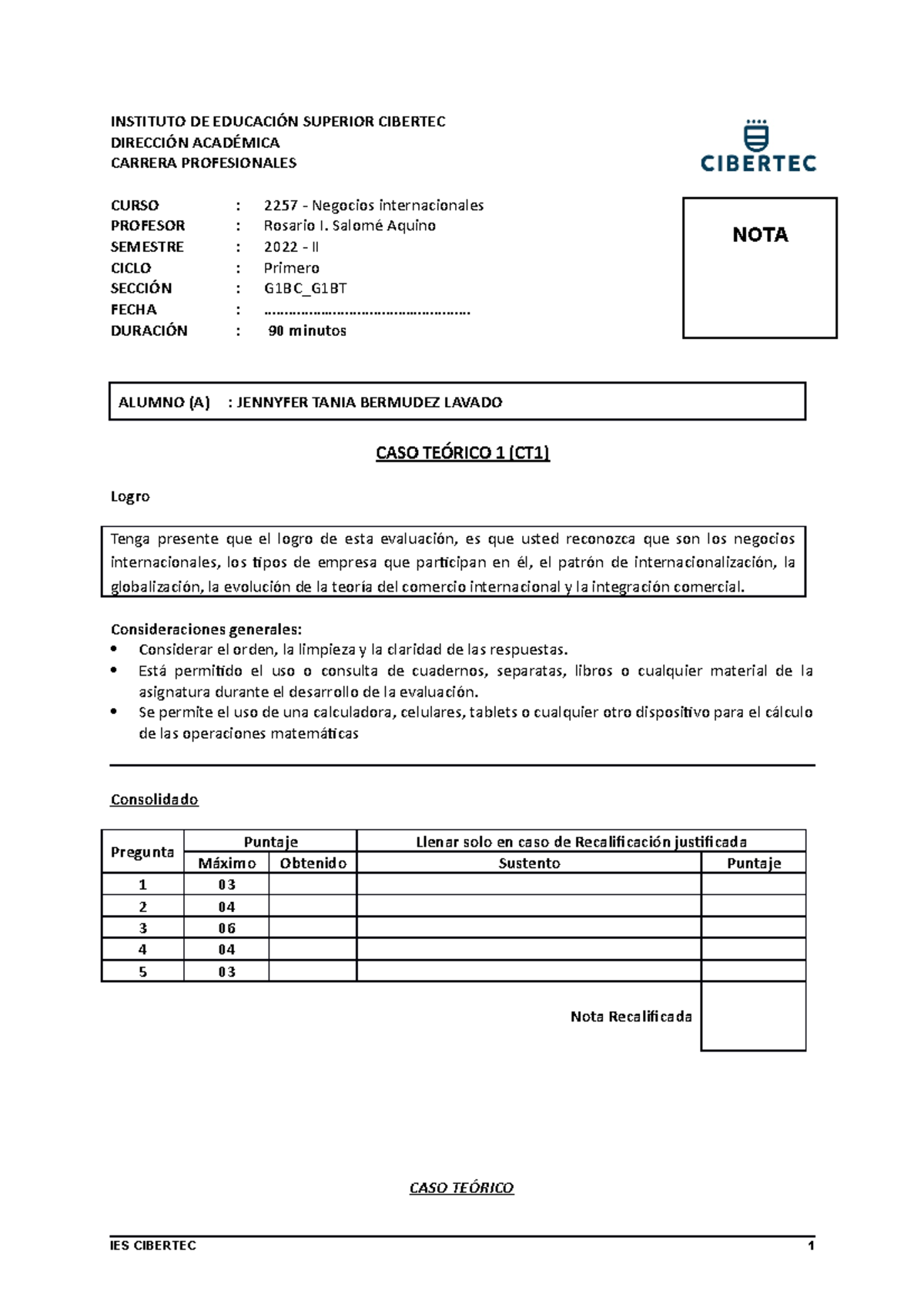 AC 2257 Negocios Internacionales G1BC G1BT 00 CT 1 Rosario Isabeol ...