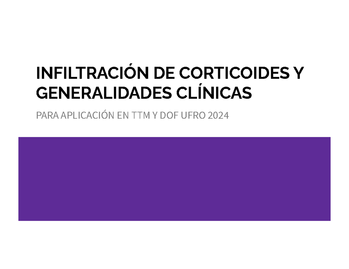 Corticoides.pdf 2 - Corticoides - INFILTRACIÓN DE CORTICOIDES Y ...