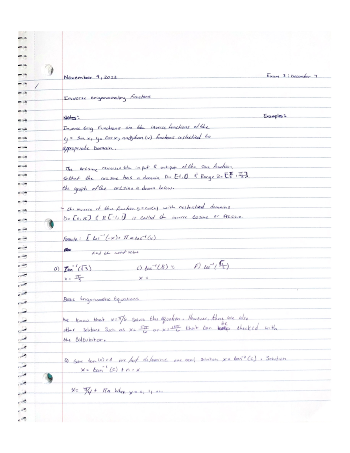 November 9, 2022 - notes - MAT 1375 - Studocu