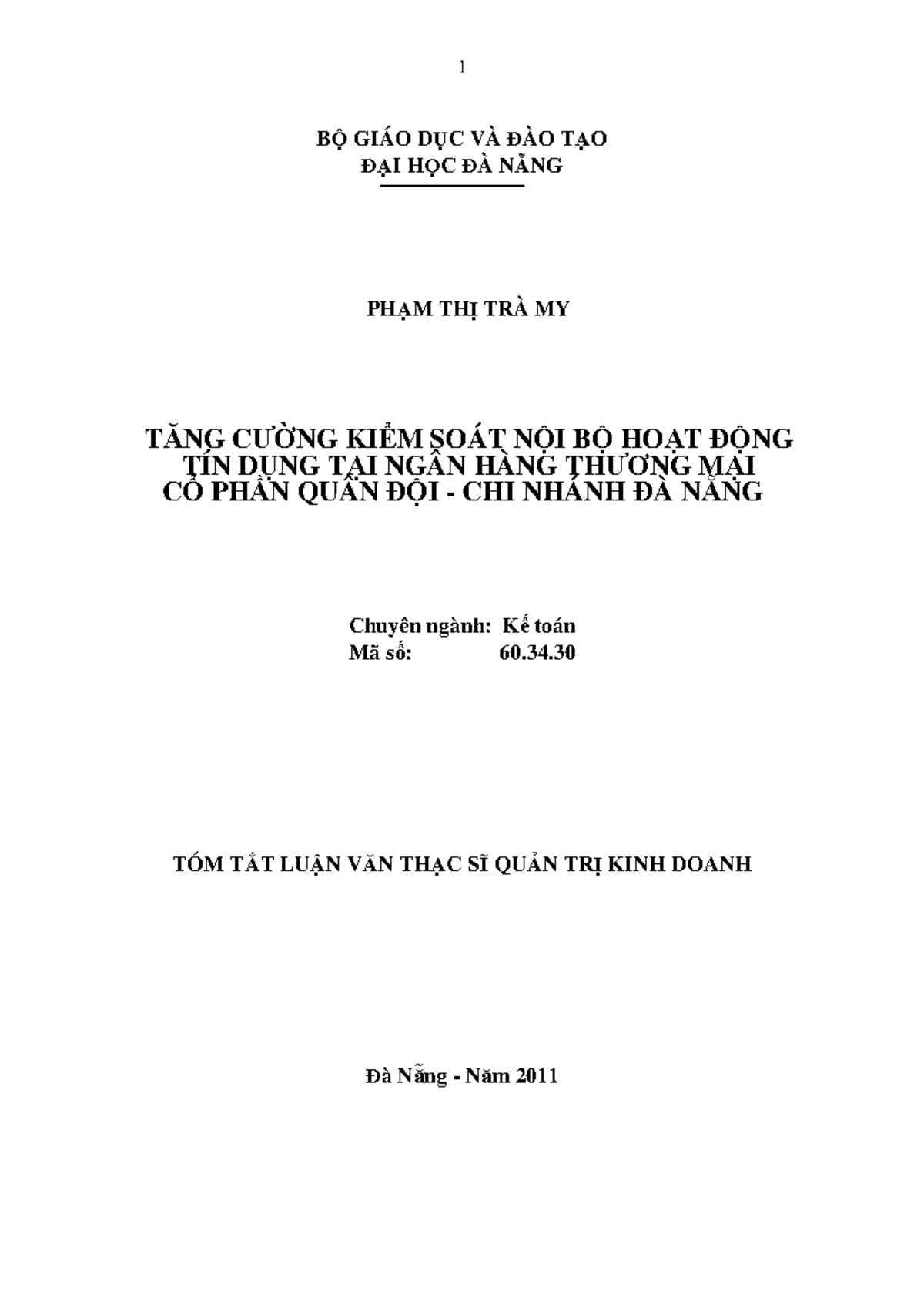 Tailieuxanh tomtat 22 4037 - B GIÁO D C VÀ ĐÀO T O Đ I H C ĐÀ N NG PH M TH TRÀ MY TĂNG CƯ NG KI ...