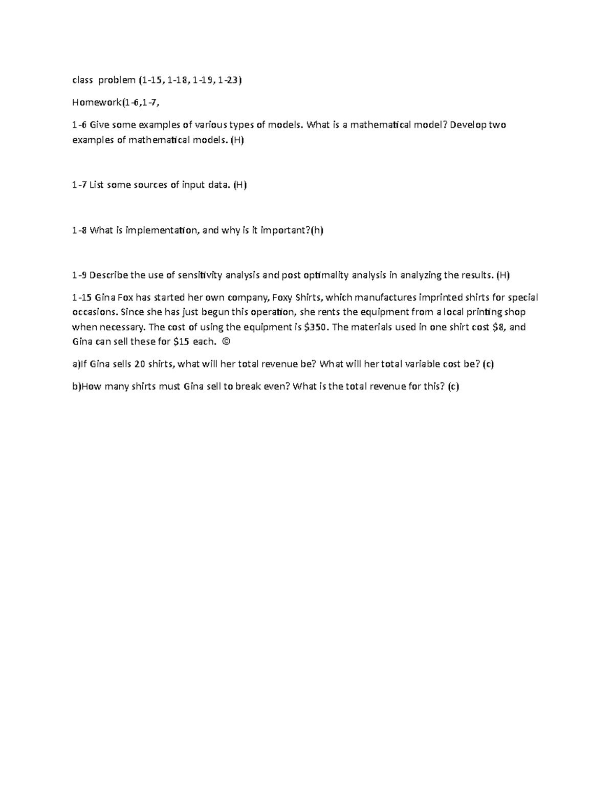 610-Ch1-class problems-HWK (1) 8.33.52 PM - class problem (1-15, 1-18, 1-19, 1-23) Homework(1-6 ...